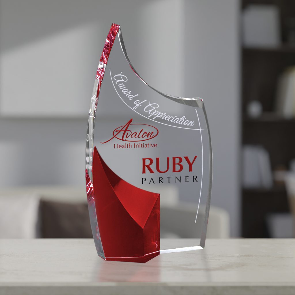 Allure Ruby Award, Red Optic - Glassical Designs