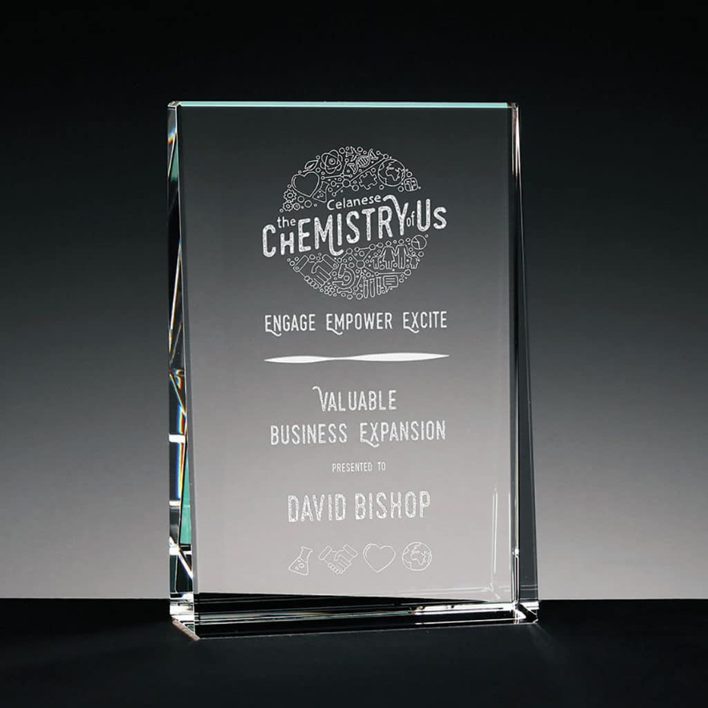 Crystal Plaque | Baldwin | Glassical Designs Crystal & Glass Awards