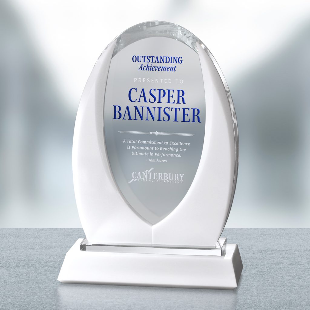 Cortina Award, White Optic - Glassical Designs